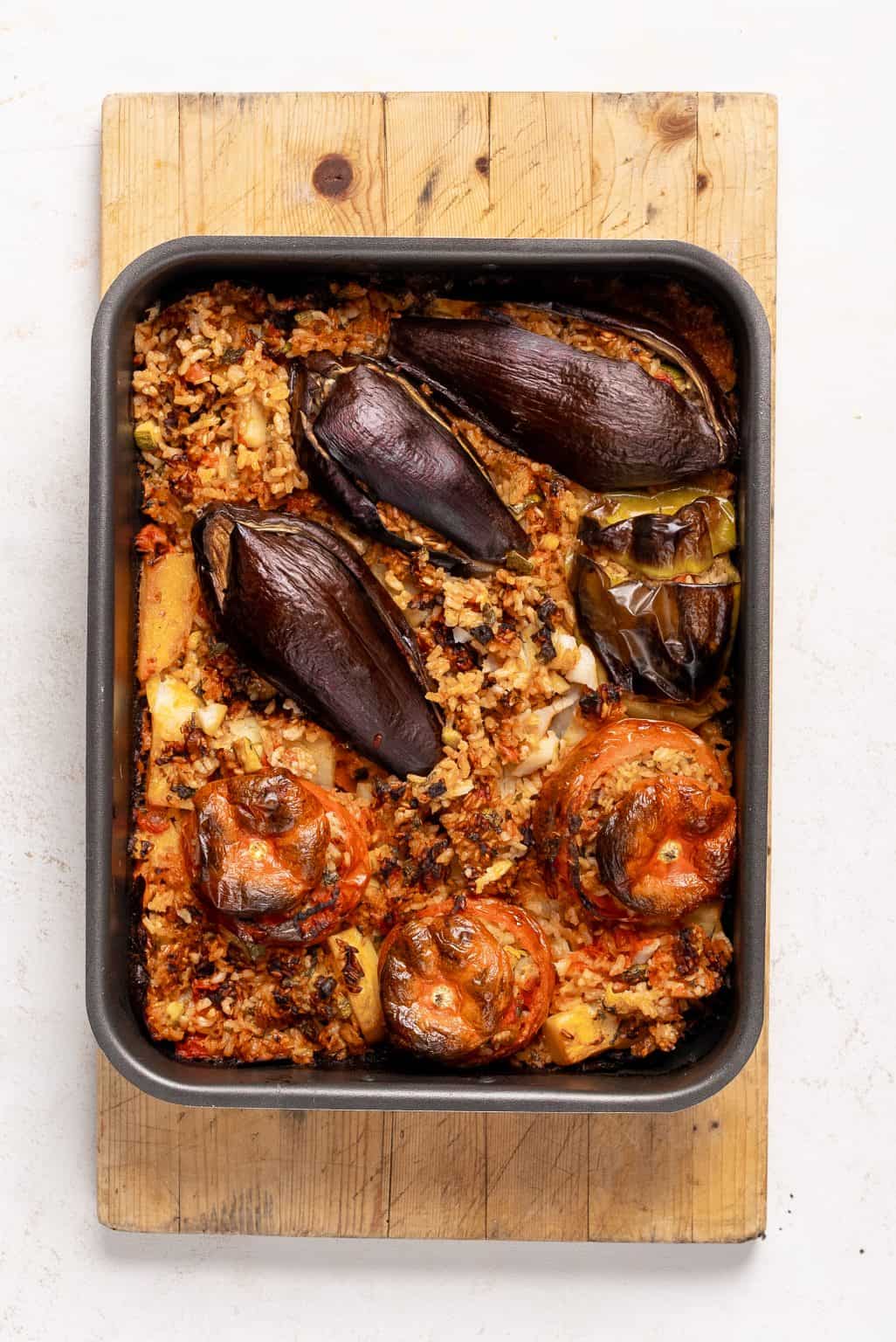 Gemista recipe (Greek Stuffed Tomatoes and Peppers with rice) - My ...