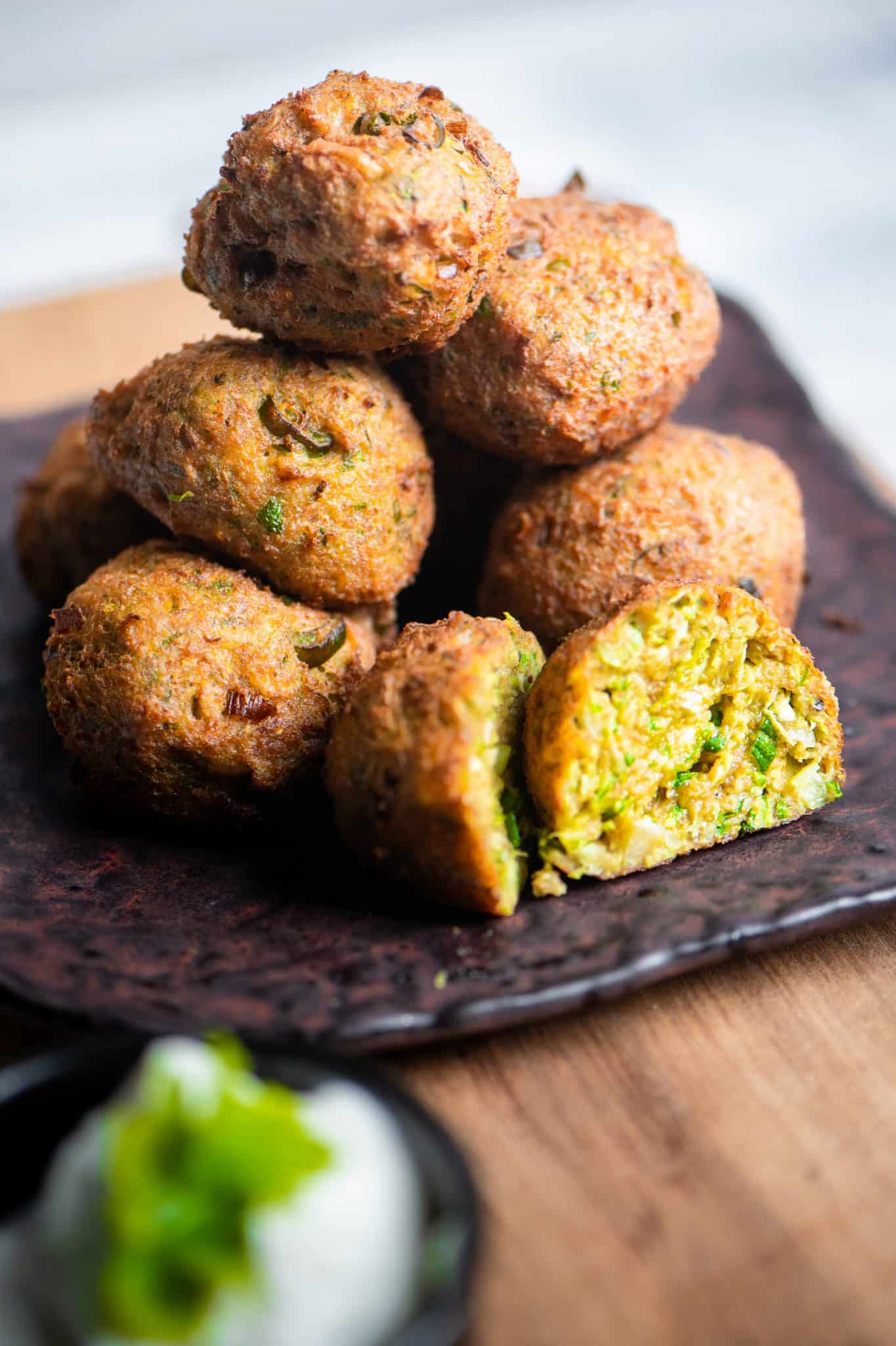 Traditional Greek Kolokithokeftedes (Fried Zucchini/Courgette Balls ...