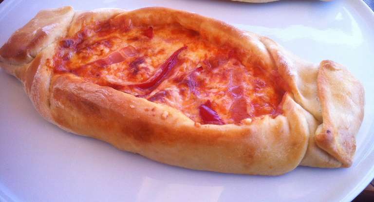 Boat shaped Greek Pizza recipe (Peinirli or Peynirli) - My Greek Dish
