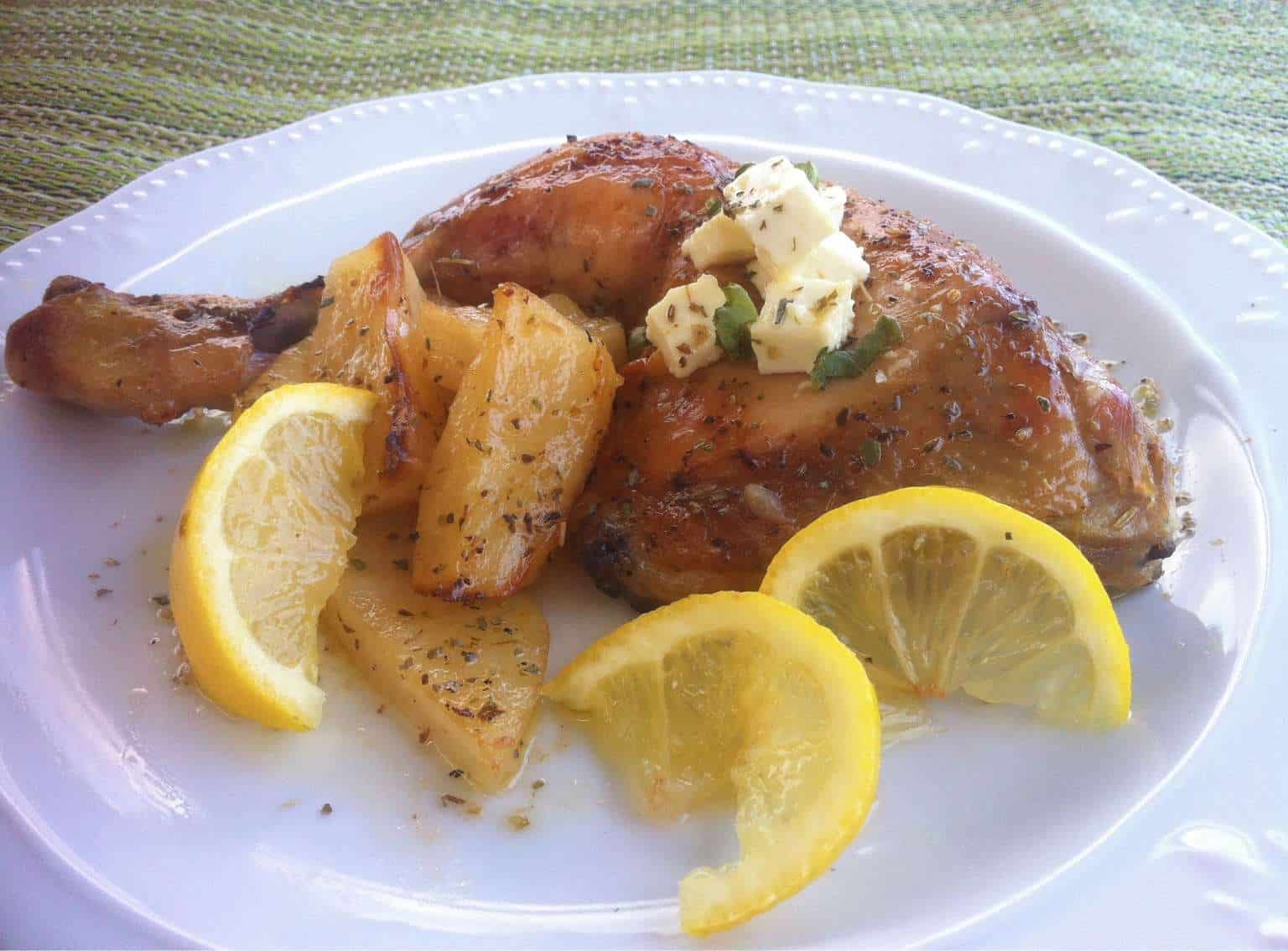 Greek Lemon Chicken and Potatoes (Kotopoulo Lemonato) - My Greek Dish