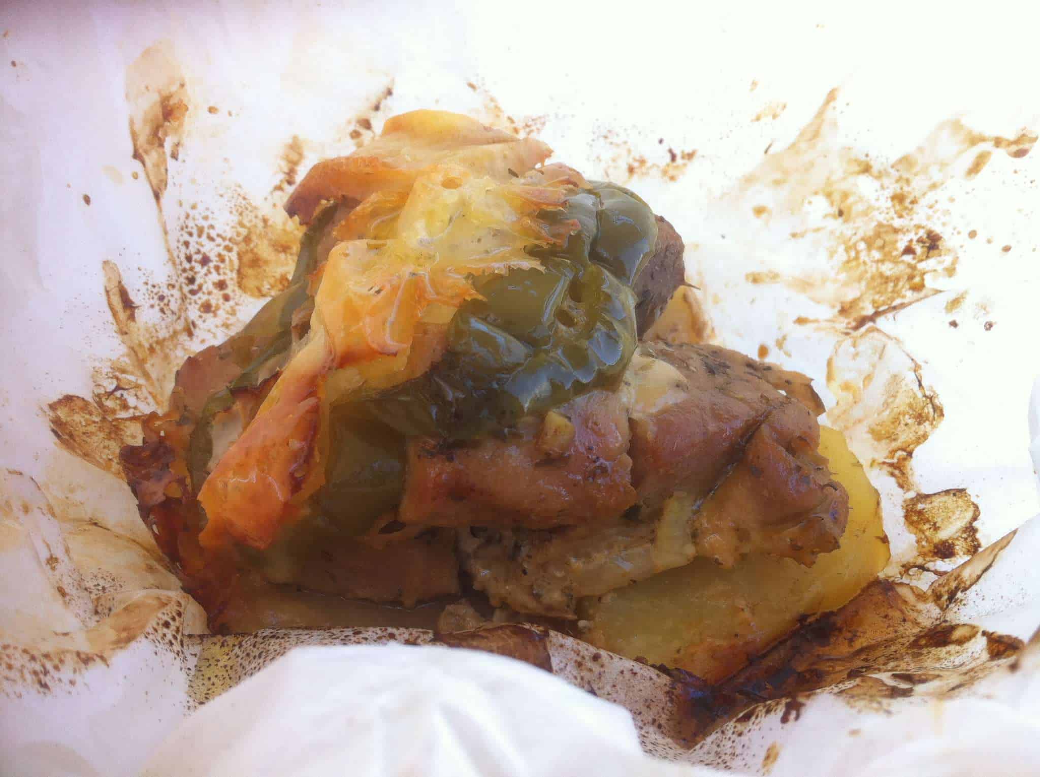Pork Pouches with Potatoes, Peppers, Onions (Xoirino Kleftiko or ...