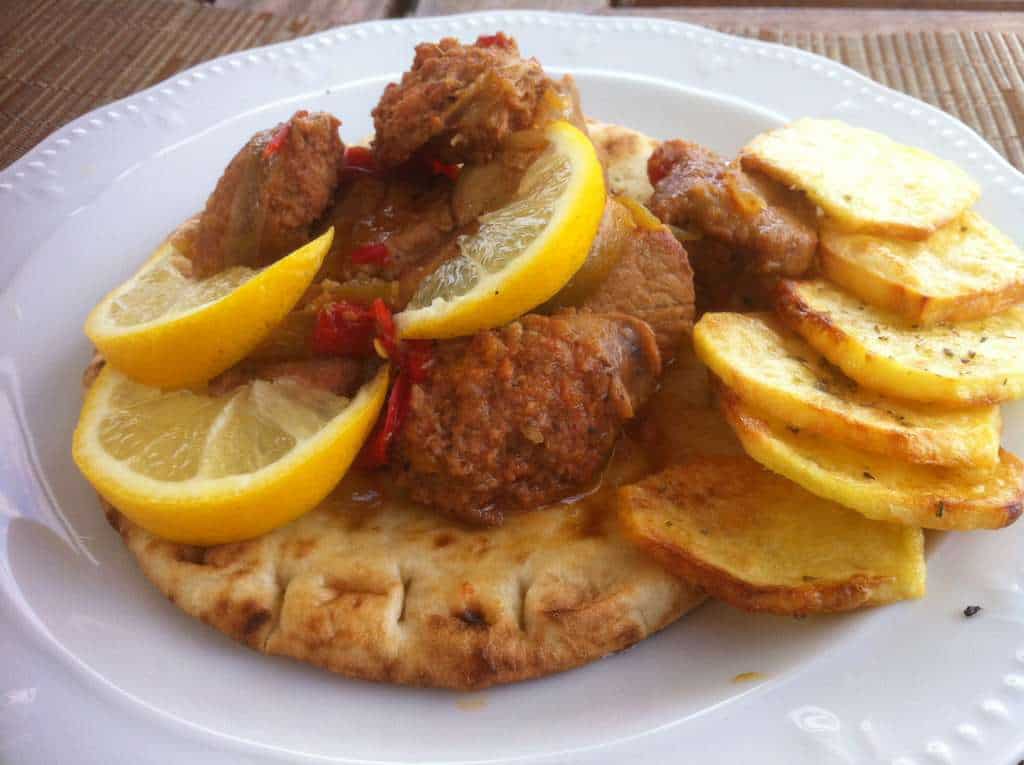 Tigania recipe (Greek pan fried pork) - My Greek Dish