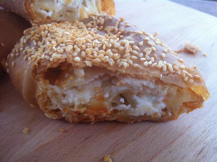Tiropita Strifti (Feta Cheese Pie with Homemade Phyllo) - My Greek Dish