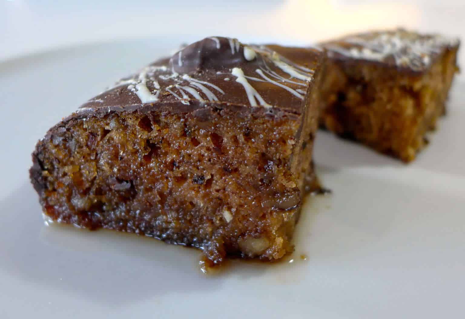 Sumptuous Walnut Syrup Cake Covered with Chocolate Ganache - My Greek Dish