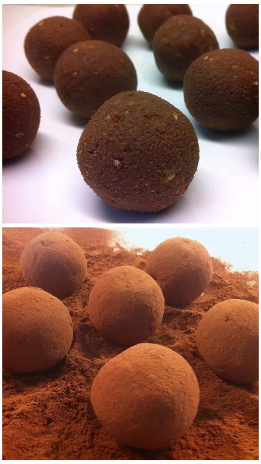 Walnut and biscuit Chocolate Truffles (Troufakia) - My Greek Dish