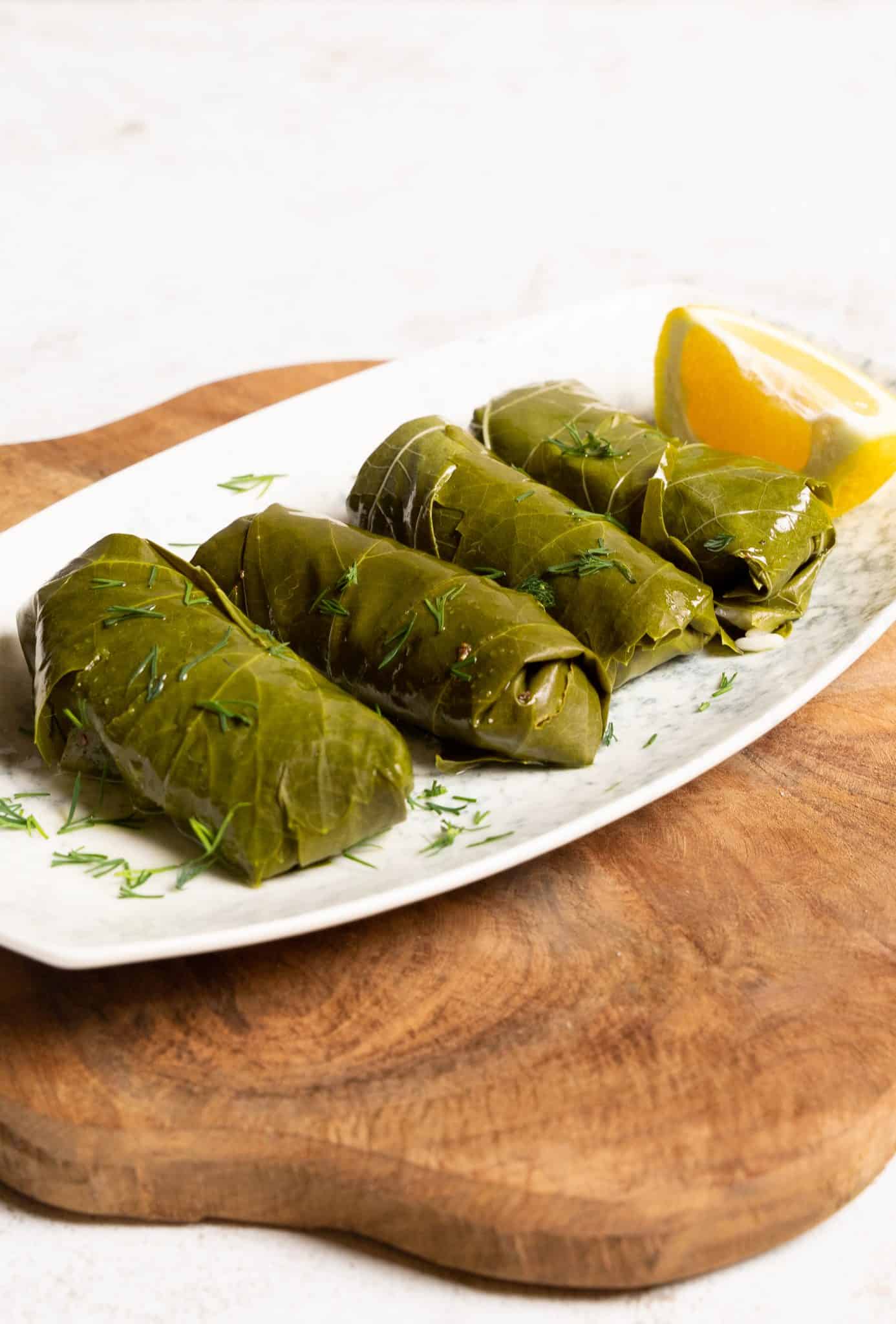 Greek Dolmades recipe (Stuffed Vine/ Grape Leaves Dolmathes) - My Greek ...