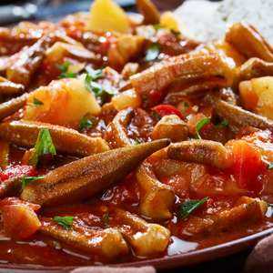 Greek Okra stew recipe with Tomatoes (Bamies Laderes) - My Greek Dish