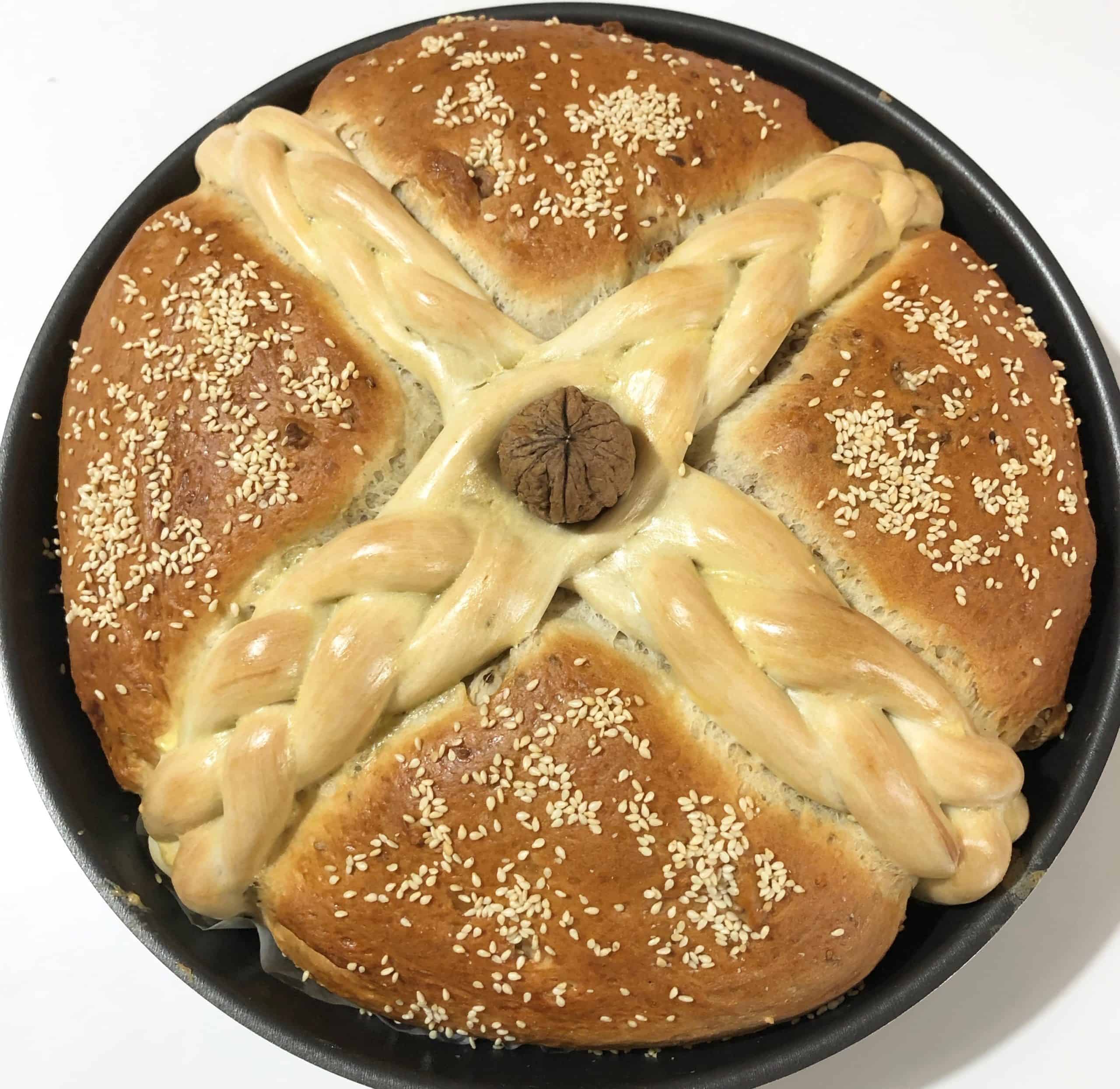 Christopsomo recipe (Greek Christmas Bread with Walnuts) - My Greek Dish