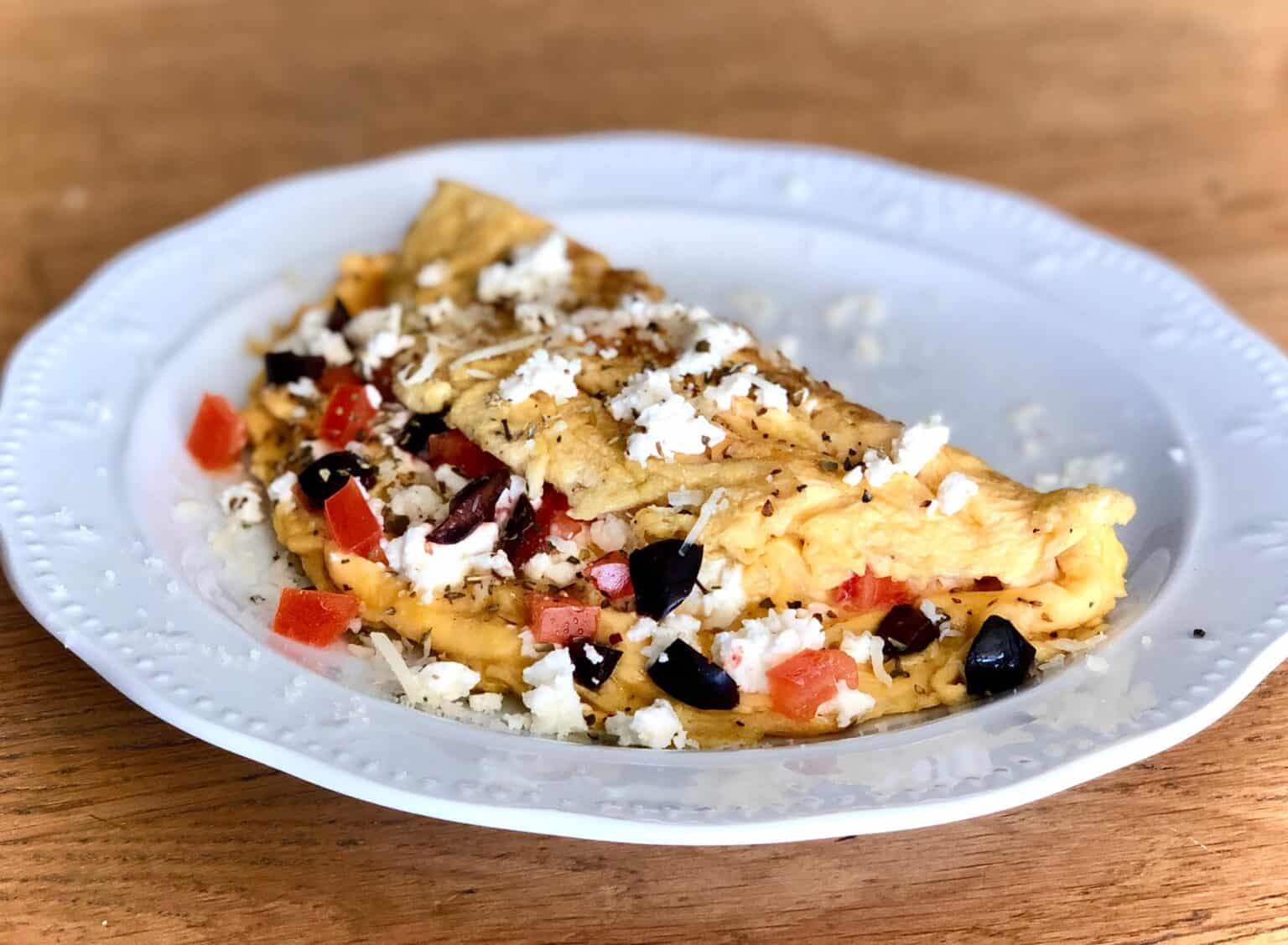 Greek Omelette recipe with Feta cheese - My Greek Dish