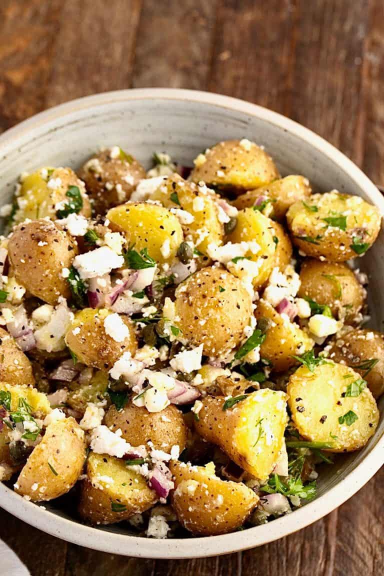 Easy Greek Potato Salad (Patatosalata) - My Greek Dish